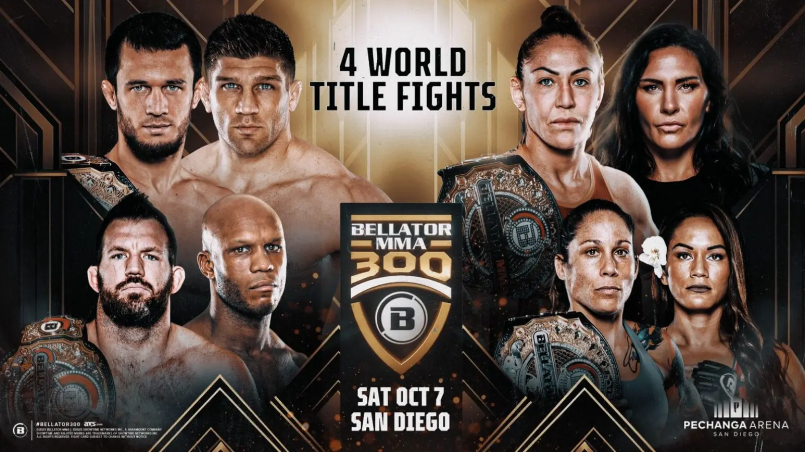 Bellator 300: 4 Championships in Stacked Main Card - Boxing News